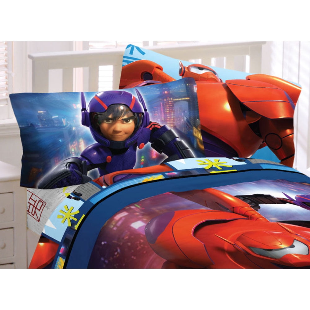 Disney Big Hero 6 Bed Sheet Set Robot Prodigy Bedding Accessories ...