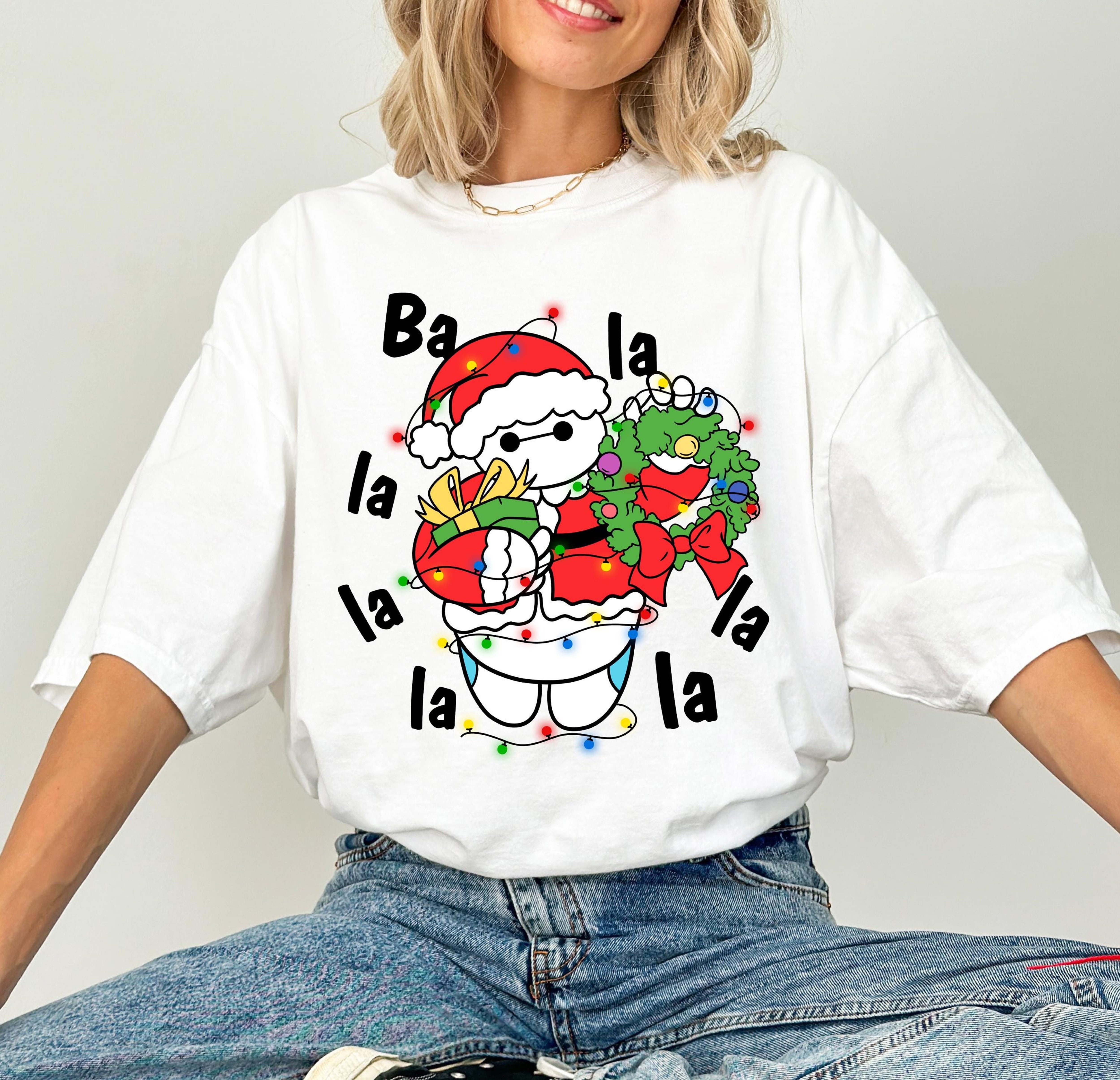 Disney Big Hero 6 Cute Santa Baymax Ba Lalala Christmas Lights T-shirts ...