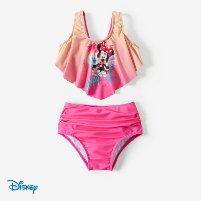 Disney Girls Swimsuits Bikinis Minnie Mouse Graphic 2-Piece Swimwear ...