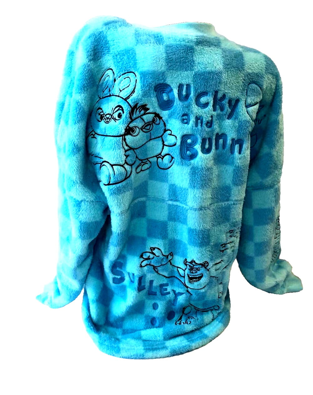 Disney Blue Pixar Ducky Sulley Lotso Fuzzy Fluffy Fleece Spirit Jersey ...