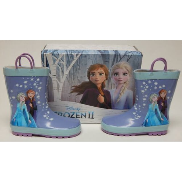 Disney Blue Purple Frozen 2 Elsa And Ana Rain Boots Girls - Walmart.com