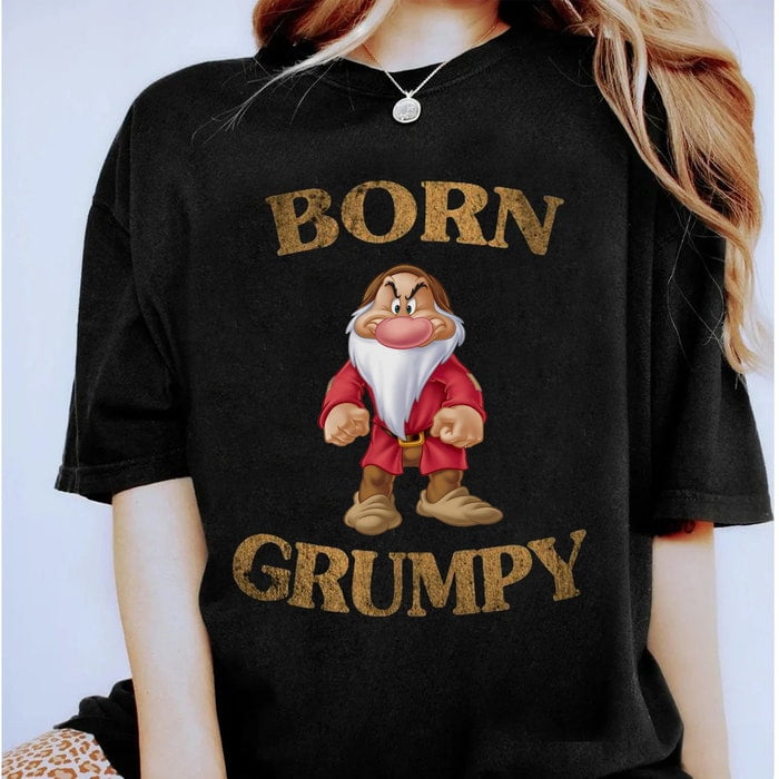 Disney Born Grumpy Seven Dwarfs Full Characters Portrait Shirt ...