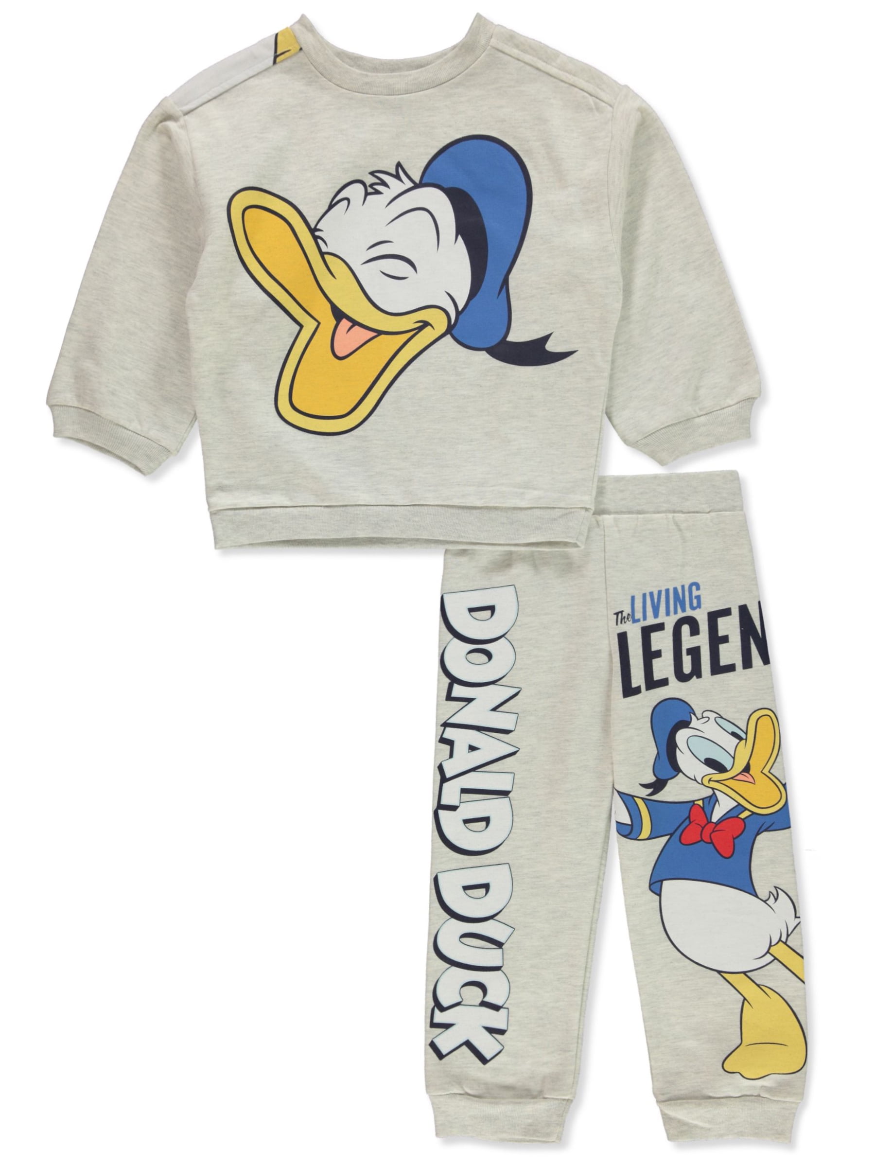 Disney Boys' 2-Piece Donald Duck Joggers Set Outfit - light gray, 5 ...