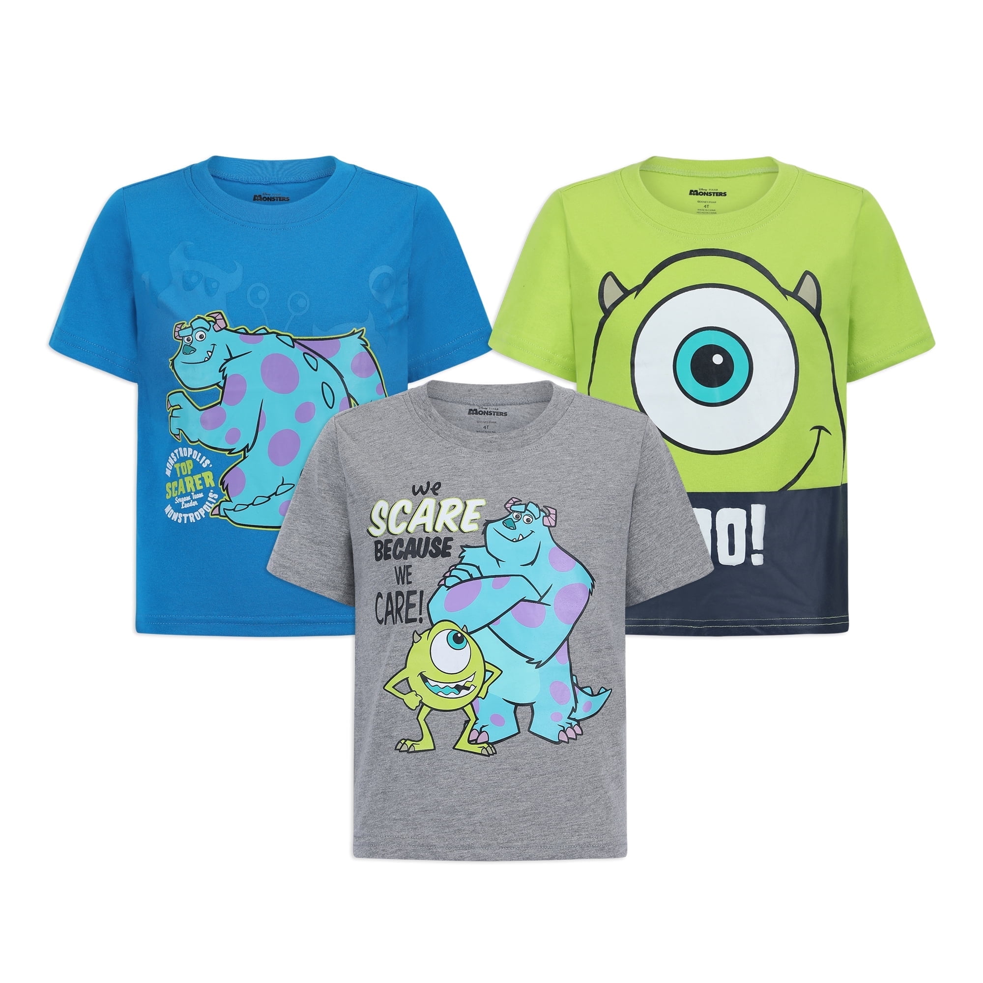 Monsters Inc. Sully and Mike Wazowski Boys 3 Pack Character Short ...