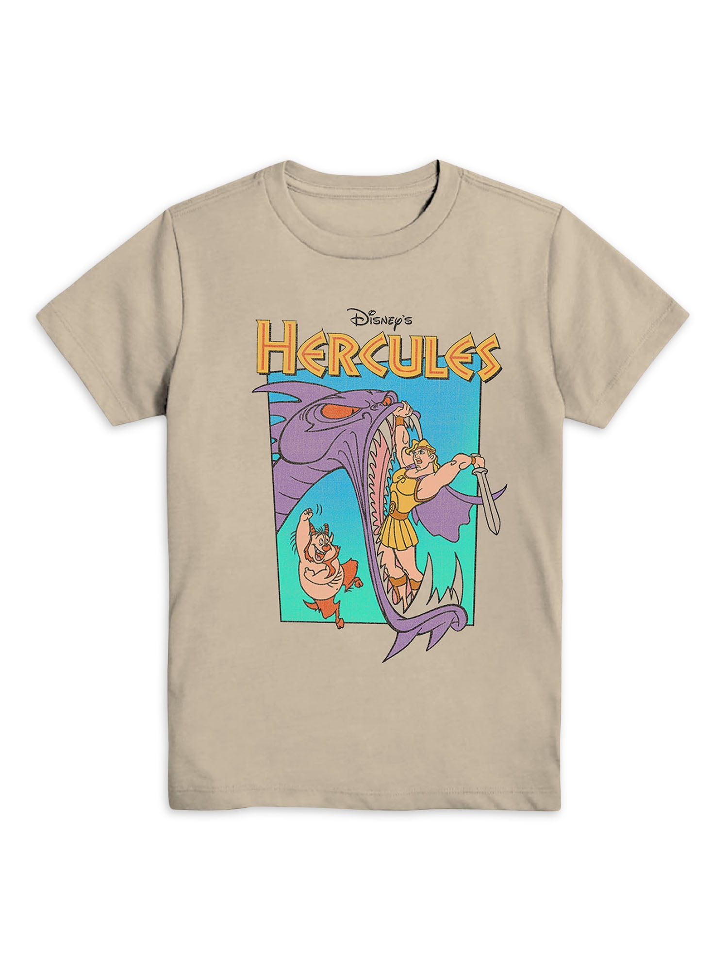Disney Boys Hercules Short Sleeve T-Shirt All Weather Fabric - Walmart.com