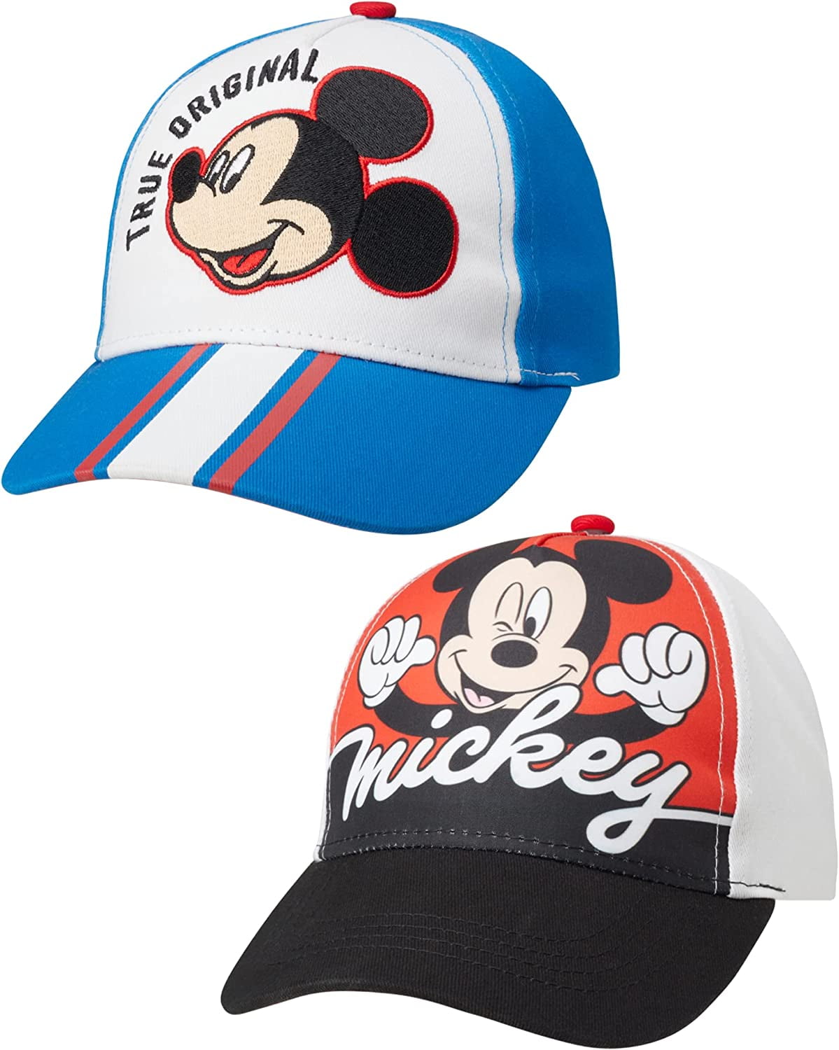 Disney Boys' Mickey Mouse Baseball Cap - 2 Pack 3D Character Curved ...