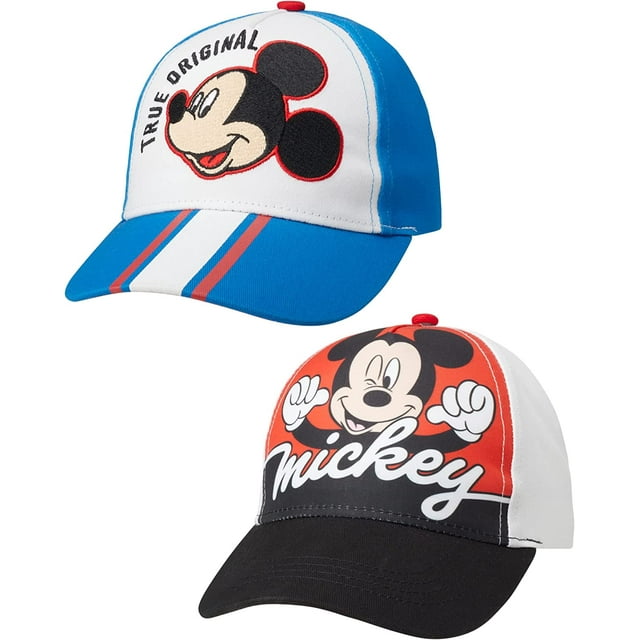 Disney Boys' Mickey Mouse Baseball Cap - 2 Pack 3D Character Curved ...