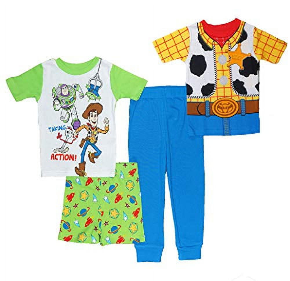 Disney Boys' Toy Story Four-Piece Cotton Pajamas (Assorted, 2T ...