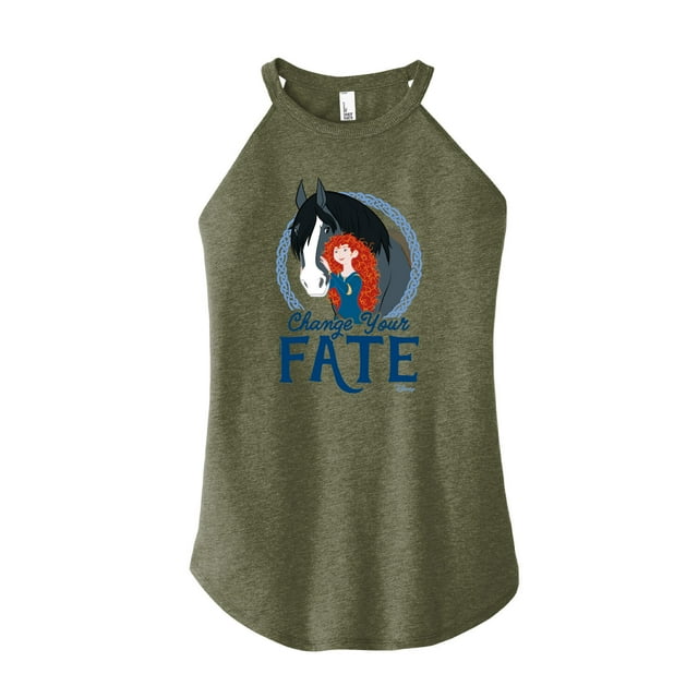 Disney Brave - Merida & Angus Change Your Fate - Juniors High Neck Tank ...