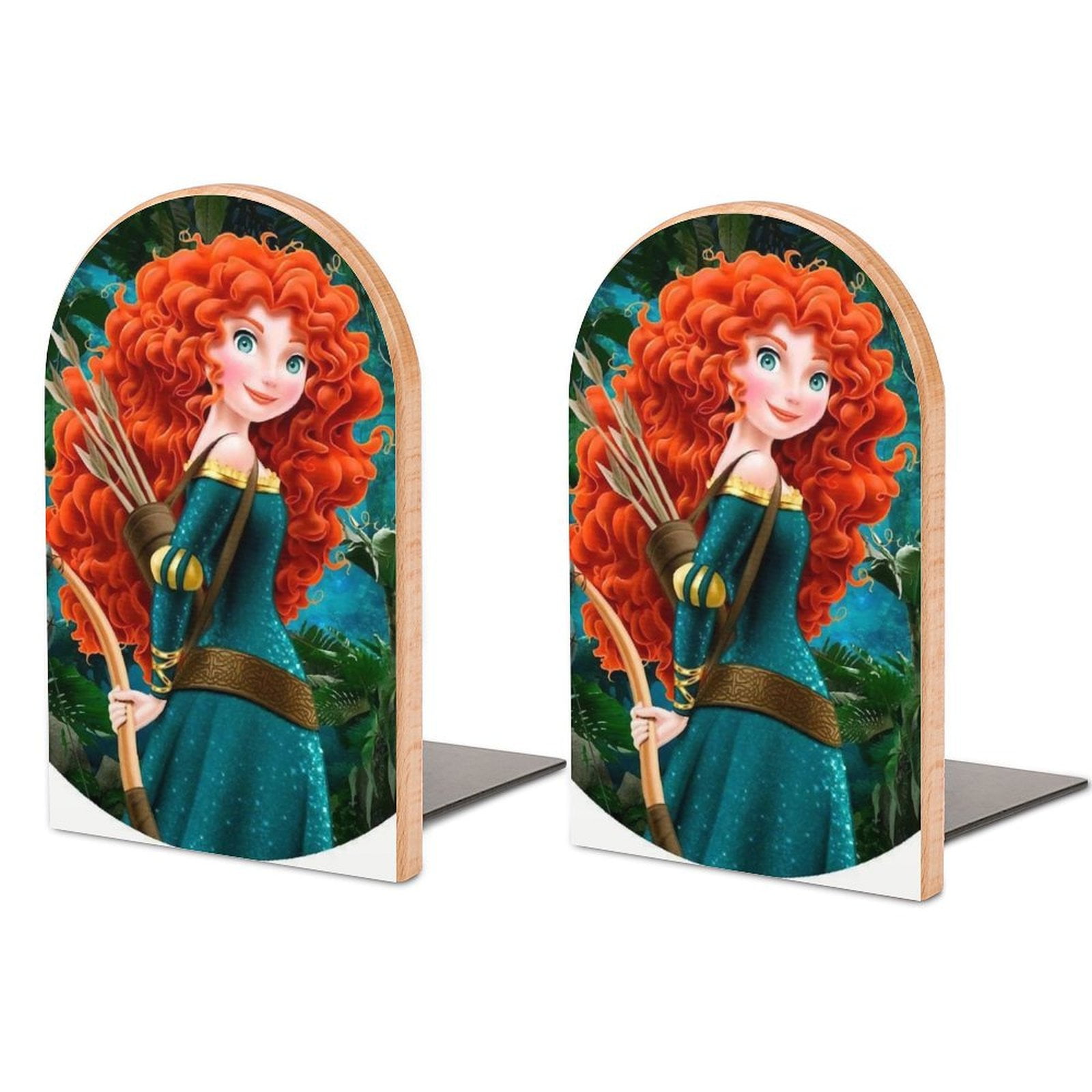 Disney-Brave Merida Book Ends,Wood Bookend,Bookend for Shelves,Home ...