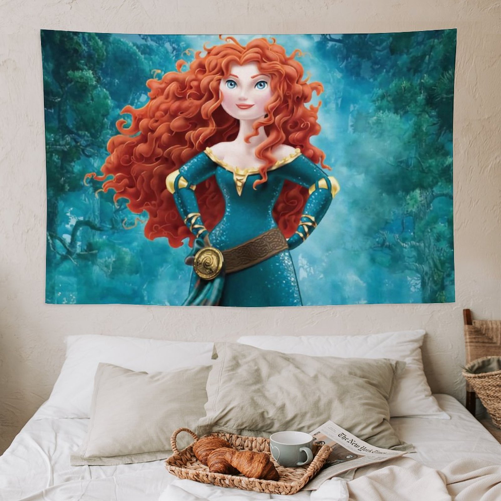 Disney-Brave Merida Party Poster Tapestry,Wall Tapestry,Tapestries Wall ...