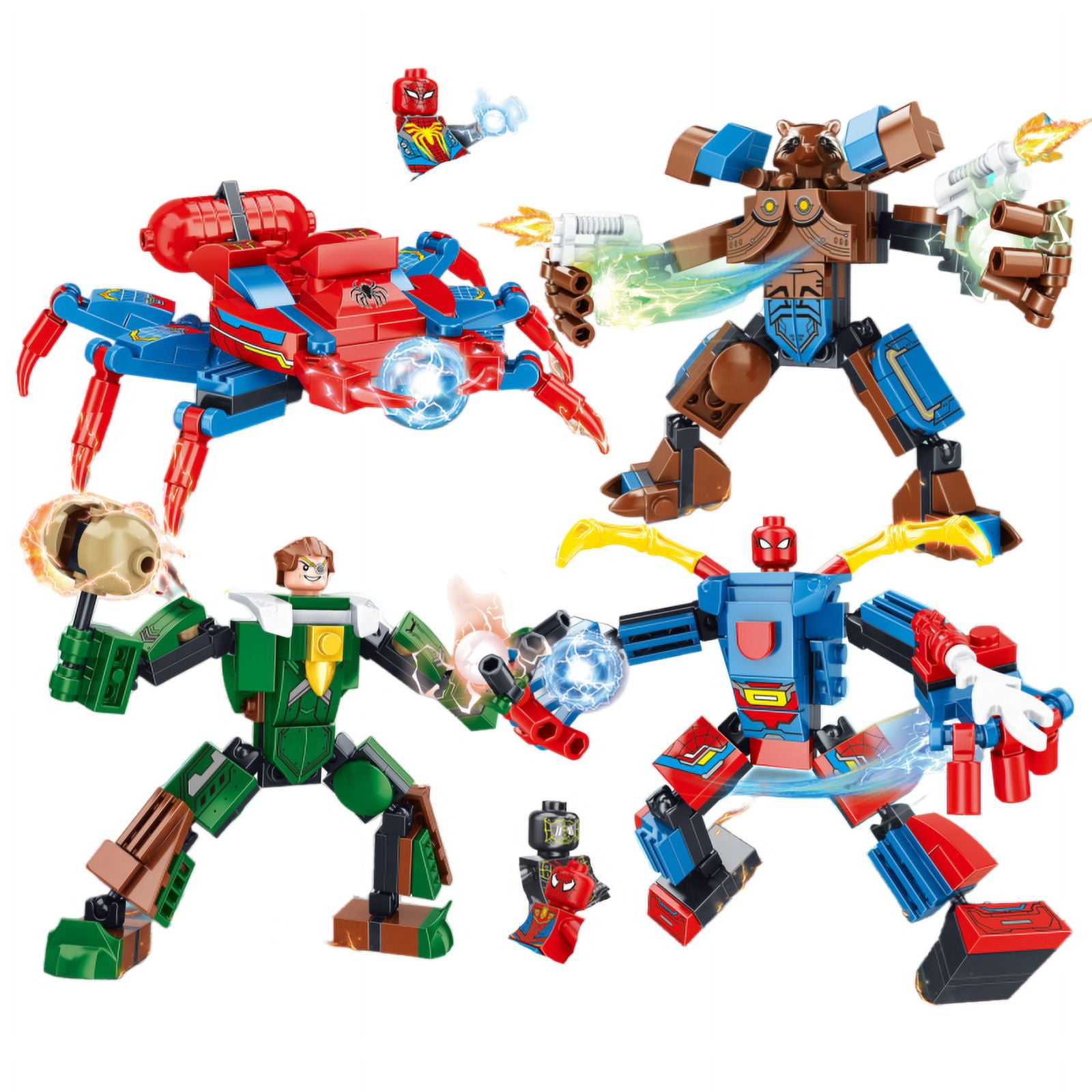 Disney Building Blocks Mini Model Figures Compatible Spiderman Iron Man ...