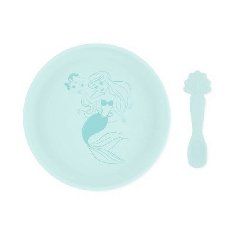 Disney Bumkins 2pc Disney Ariel Feeding Set - Aqua Green - Walmart.com