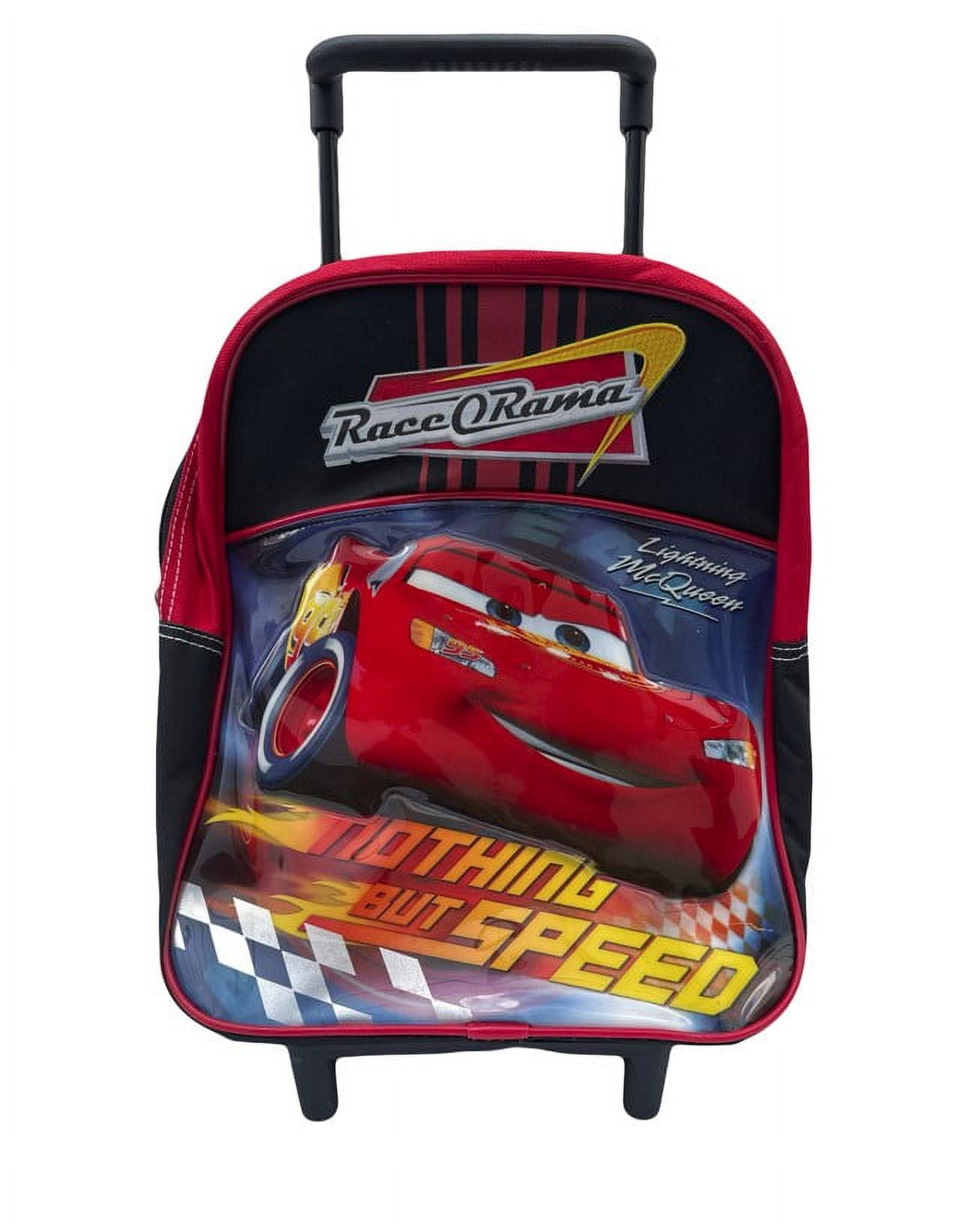 Disney CARS Nothing But Speed Pre-K small toddler size rolling backpack ...