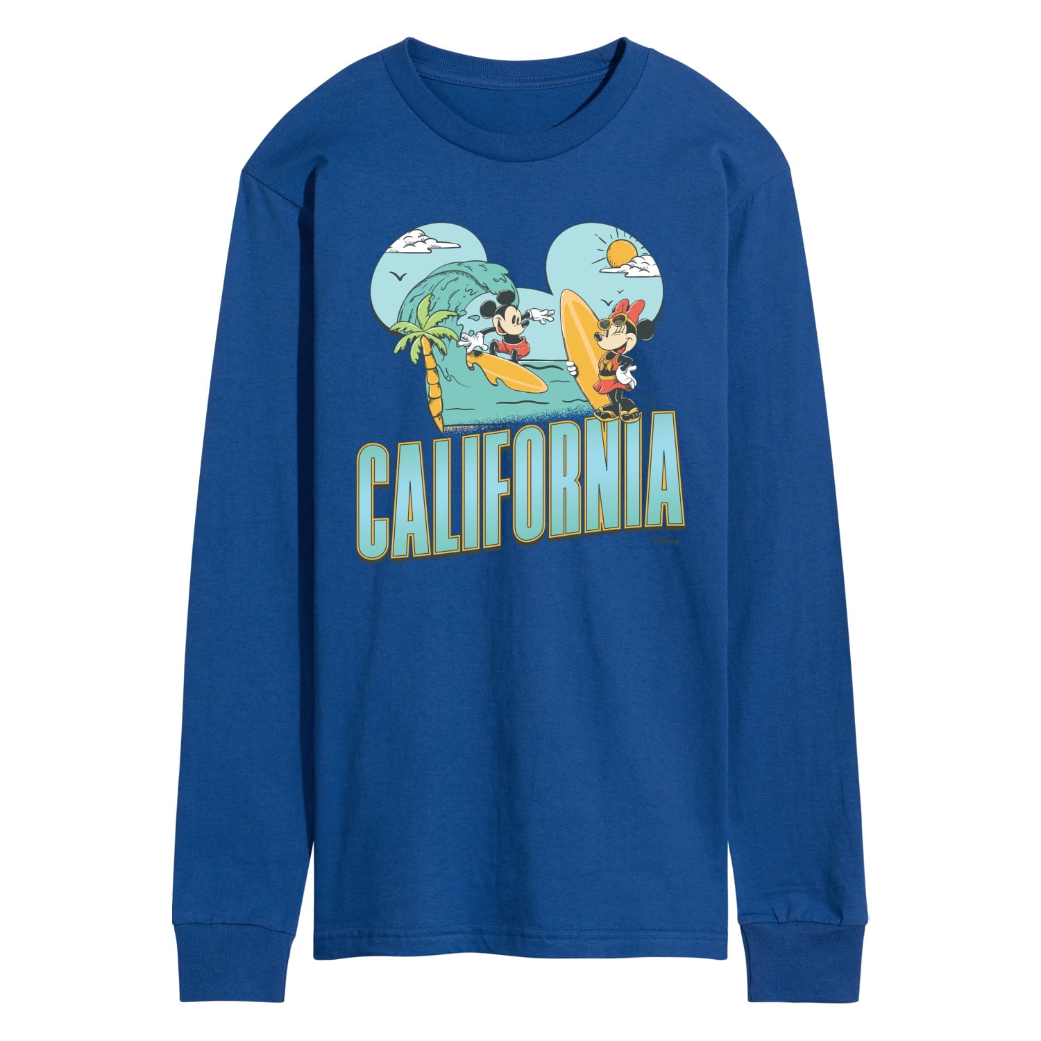 Disney - Cali Mickey Ears - Men's Long Sleeve Graphic T-Shirt - Walmart.com