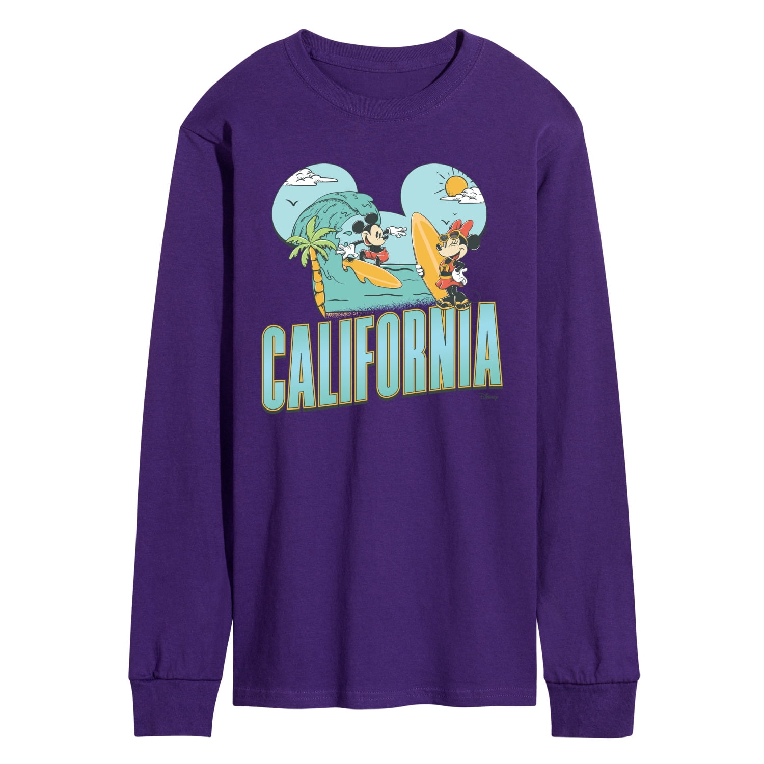 Disney - Cali Mickey Ears - Men's Long Sleeve Graphic T-Shirt - Walmart.com