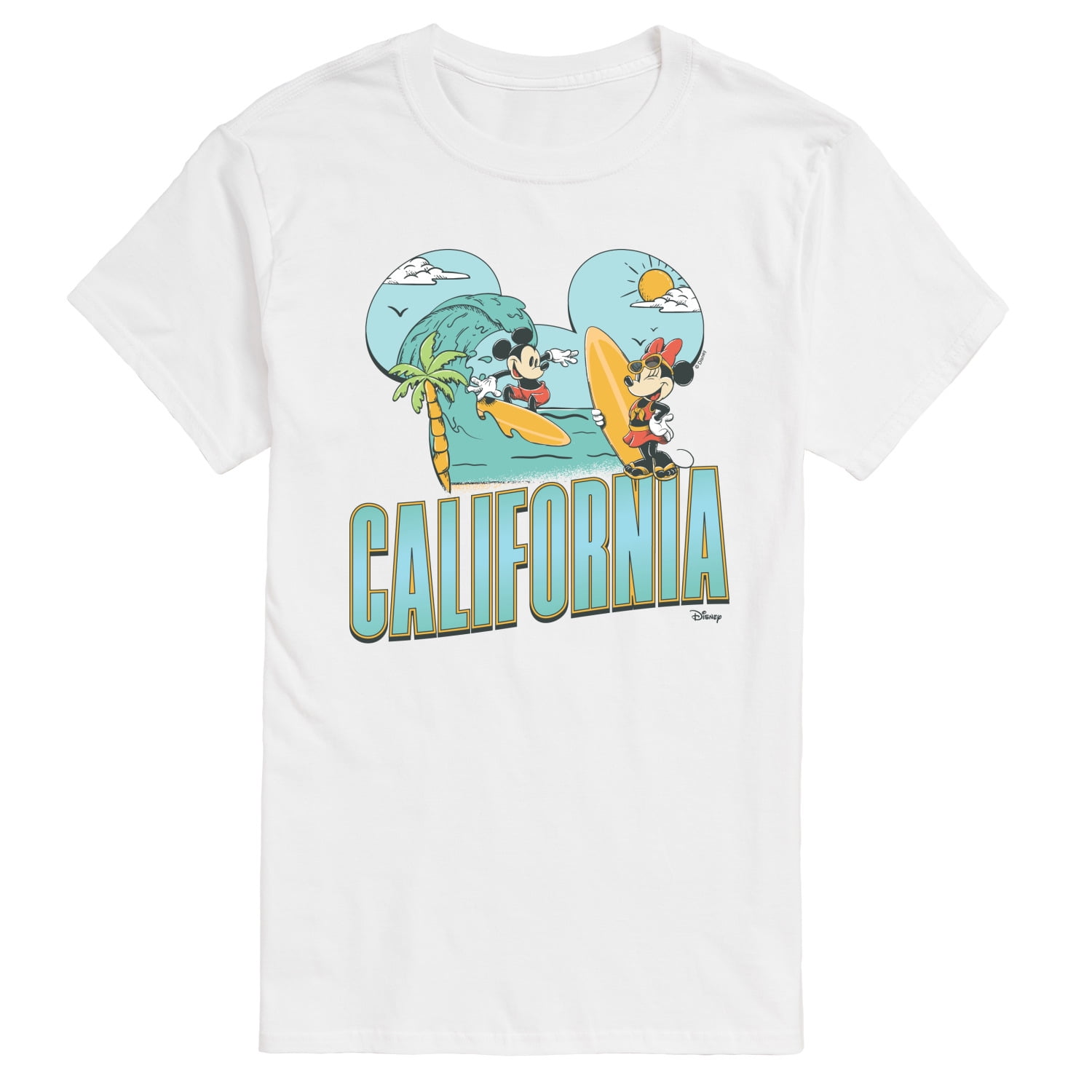 Disney - Cali Mickey Ears - Men's Short Sleeve Graphic T-Shirt ...