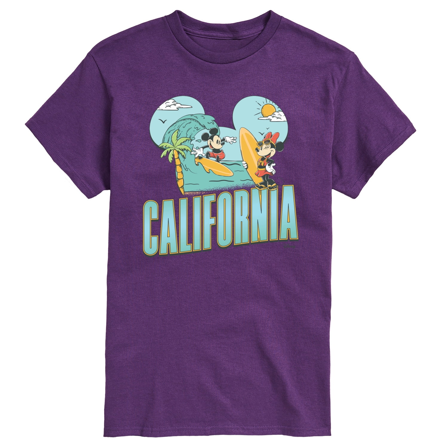 Disney - Cali Mickey Ears - Men's Short Sleeve Graphic T-Shirt ...