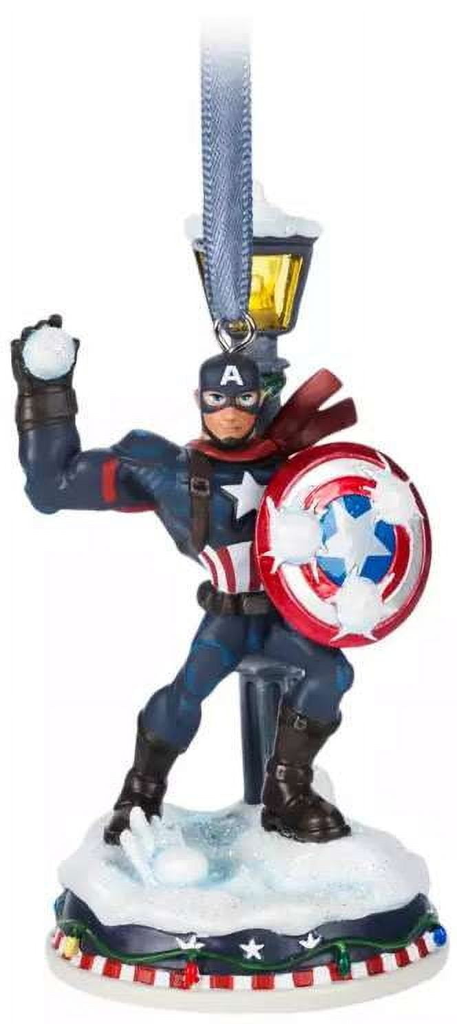 Disney Captain America Light-Up Christmas Sketchbook Ornament New with ...