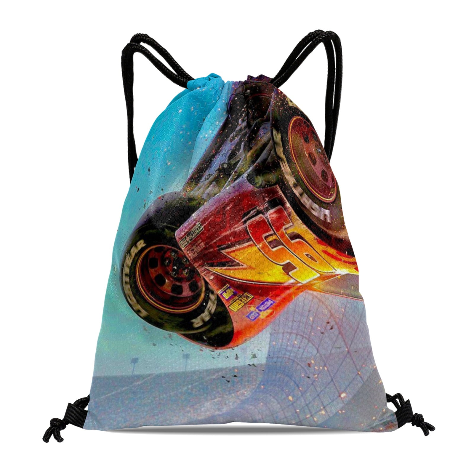 Disney Car McQueen Gym Hiking Drawstring Bag:Waterproof, suitable for ...