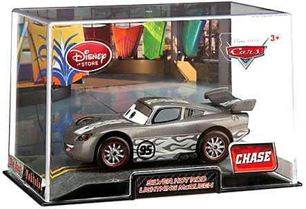 Disney Cars 1:43 Collectors Case Silver Hot Rod Lightning McQueen ...