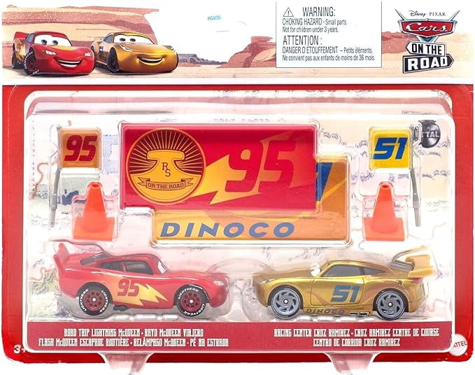 Disney Cars 2022 Fan-Favorite 2-Pack with Race Team Flags and Signs ...