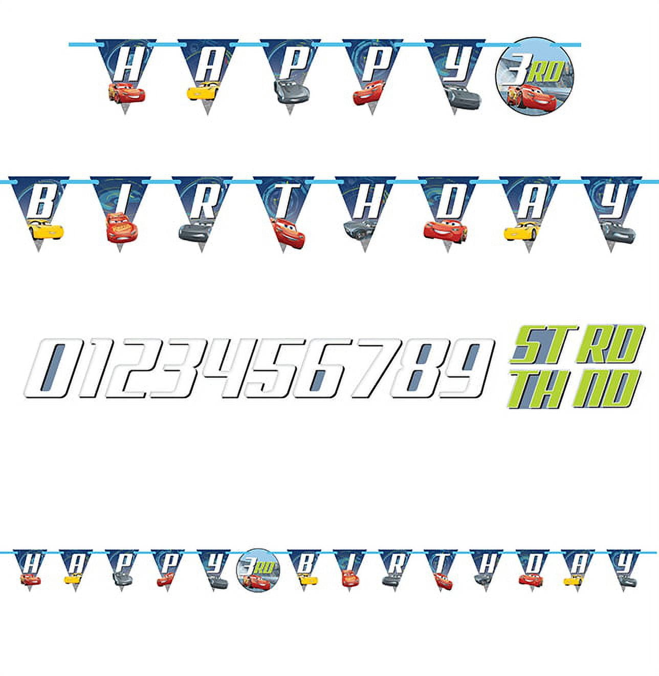 Disney Cars 3 Lightning McQueen Party Race Decorations - Jointed Letter ...
