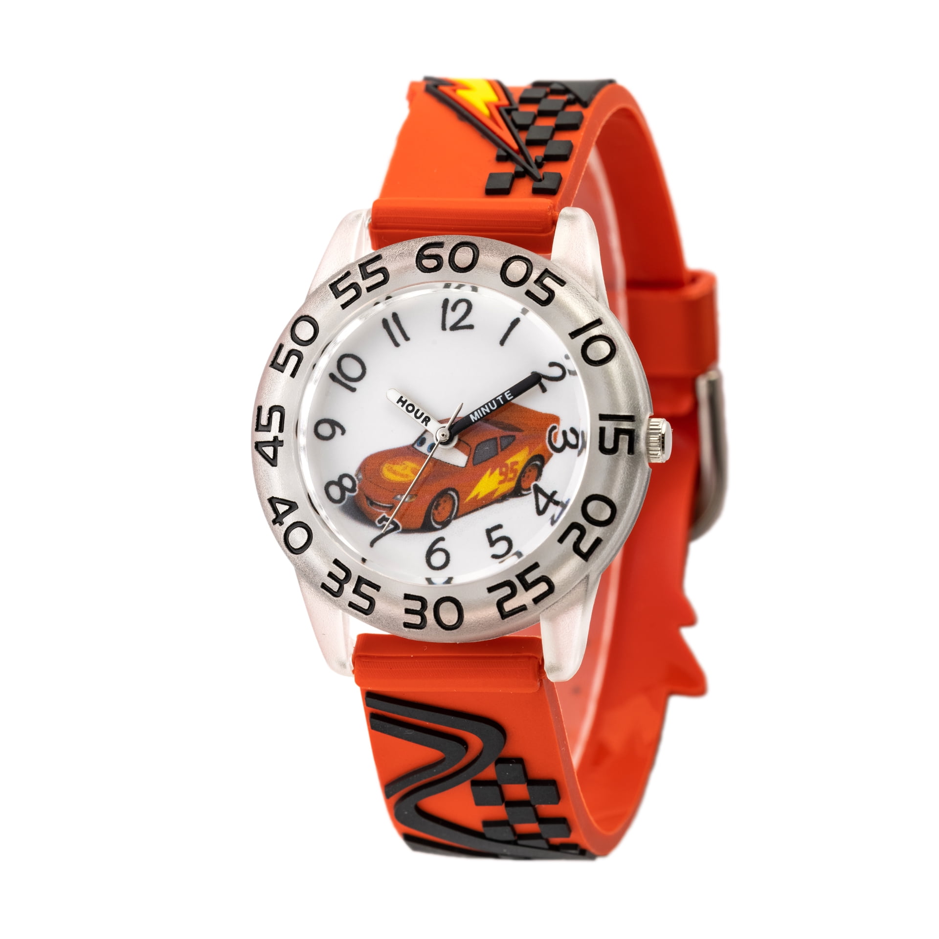 Disney Cars 3 Lightning McQueen Kids' Boys Clear Plastic Time Teacher ...