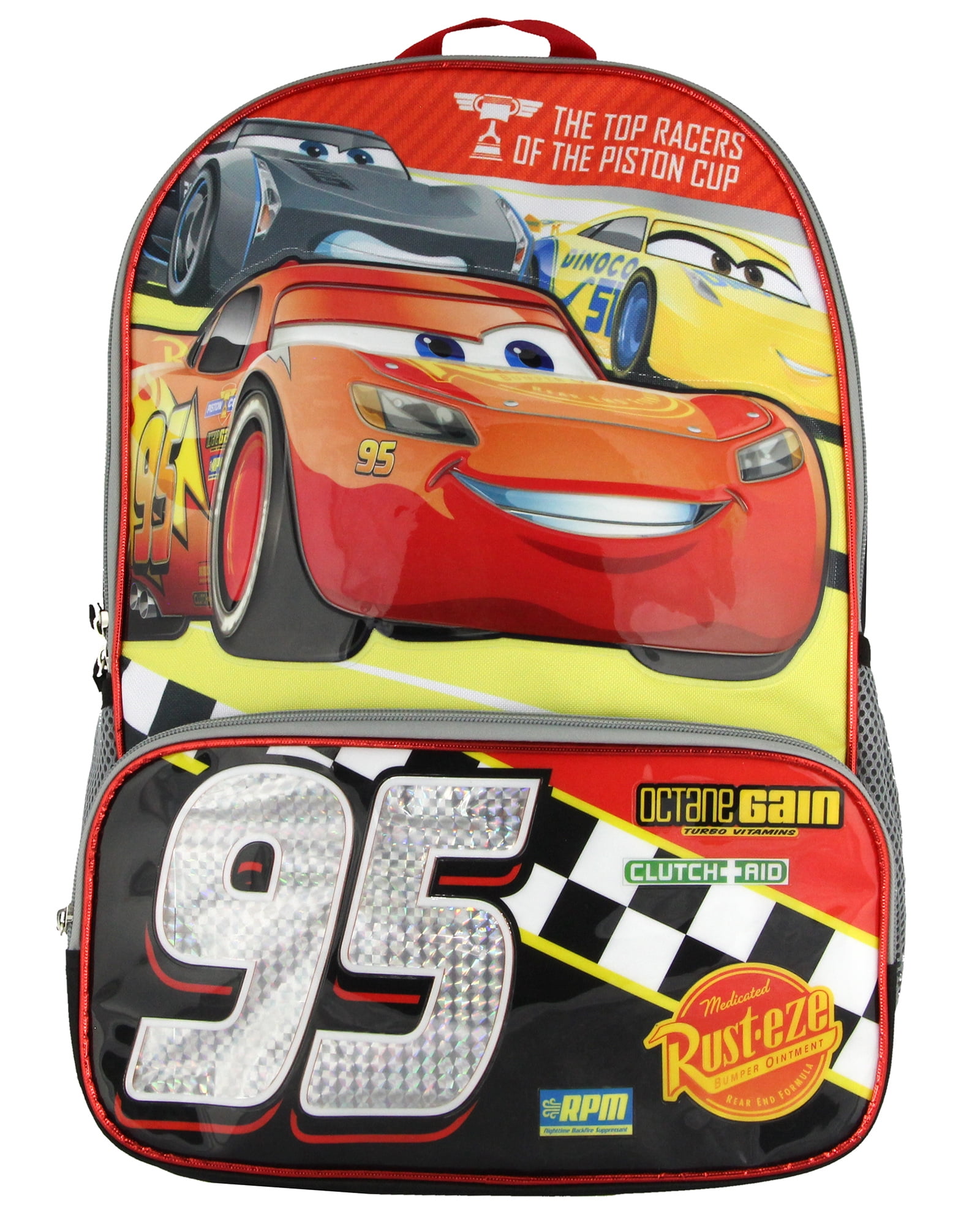 Disney Cars 95 Lightning McQueen 17" School Backpack Travel Laptop ...