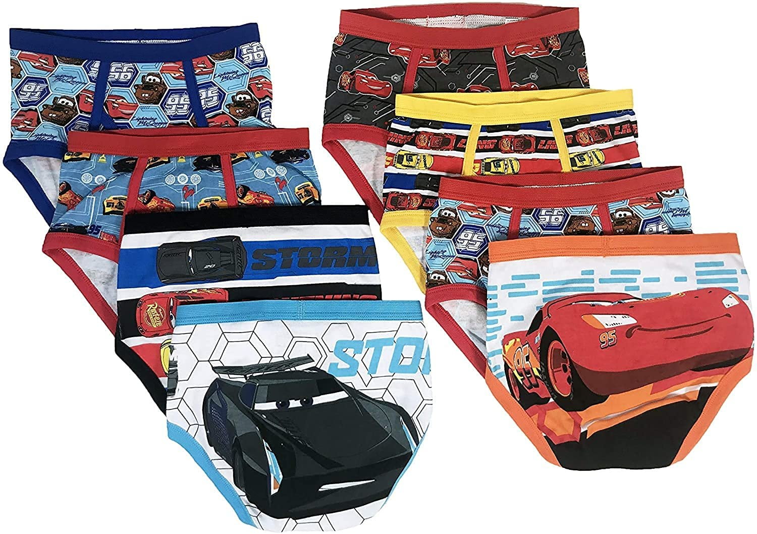 Disney Cars Boys Underwear - 8-Pack Cotton Toddler/Little Kid/Big Kid ...