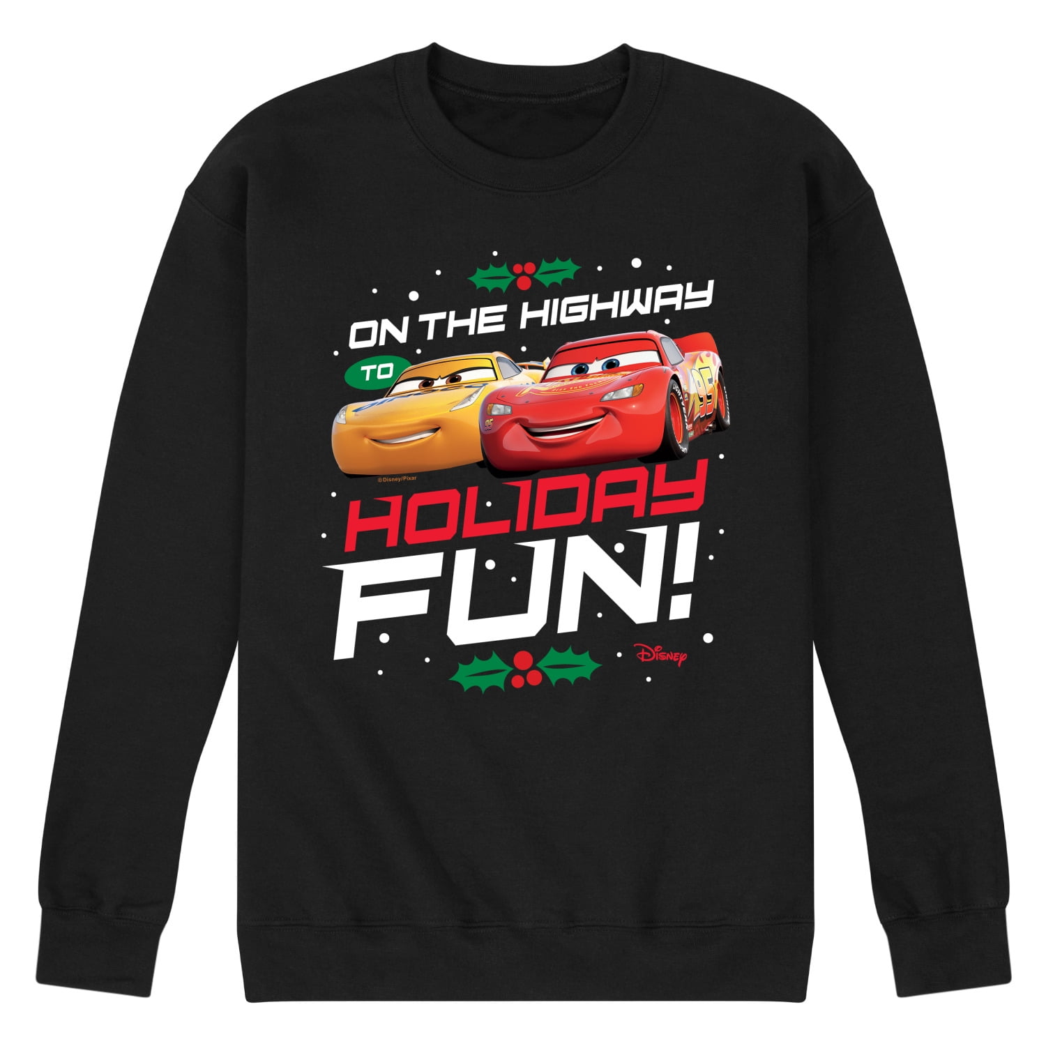 Disney Cars - Christmas - On The Highway To Holiday Fun - Men's Crew ...