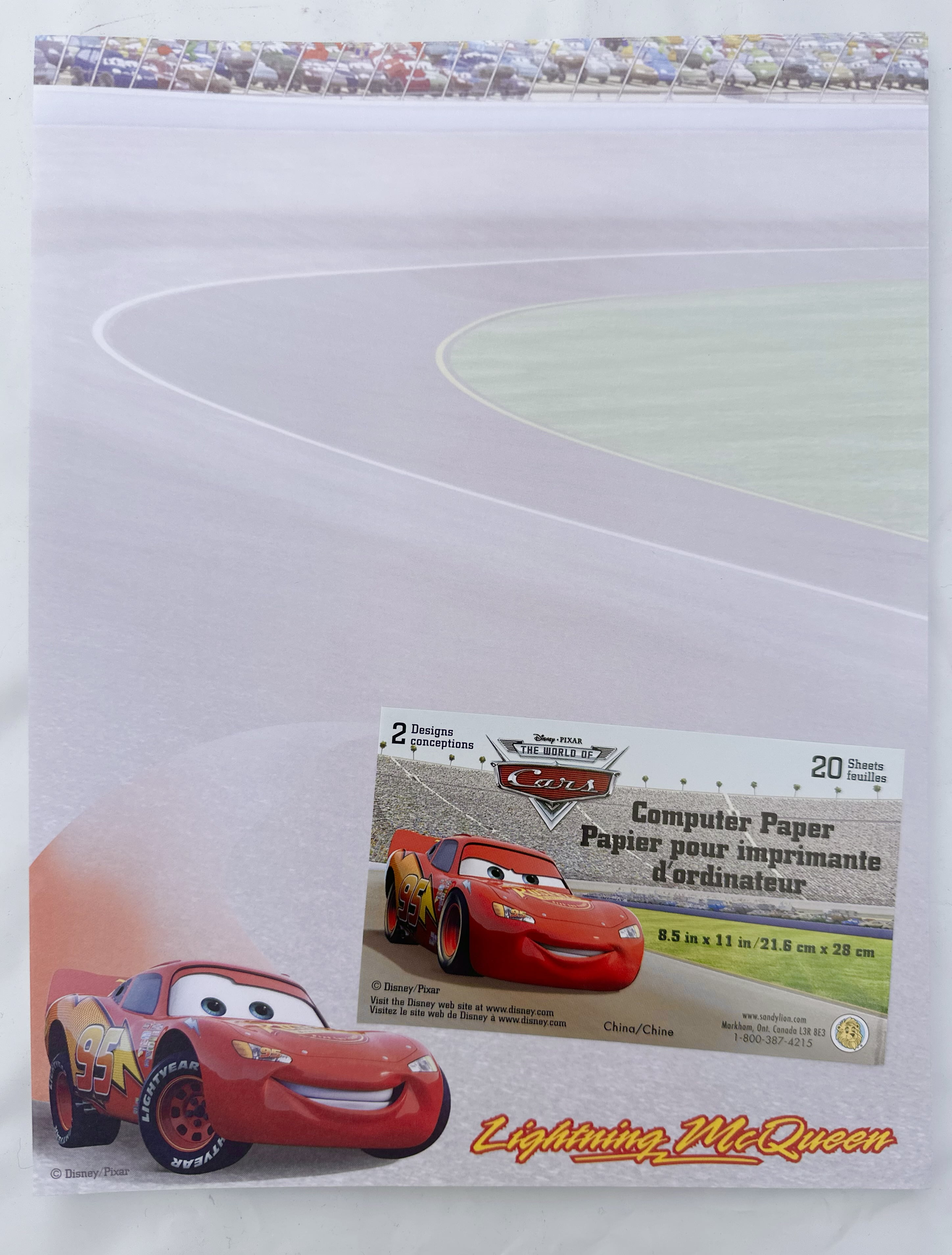 Disney Cars Computer Paper ( 20 Sheets) - Mcqueen computer Paper ...