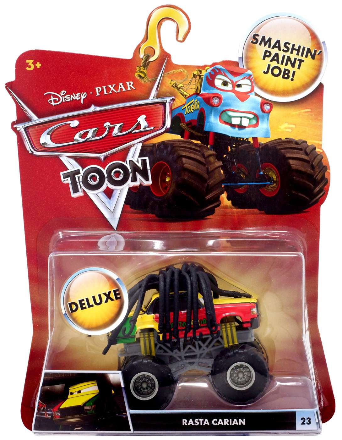 Disney Cars Deluxe Oversized Rasta Carian Diecast Car (Toon Edition ...