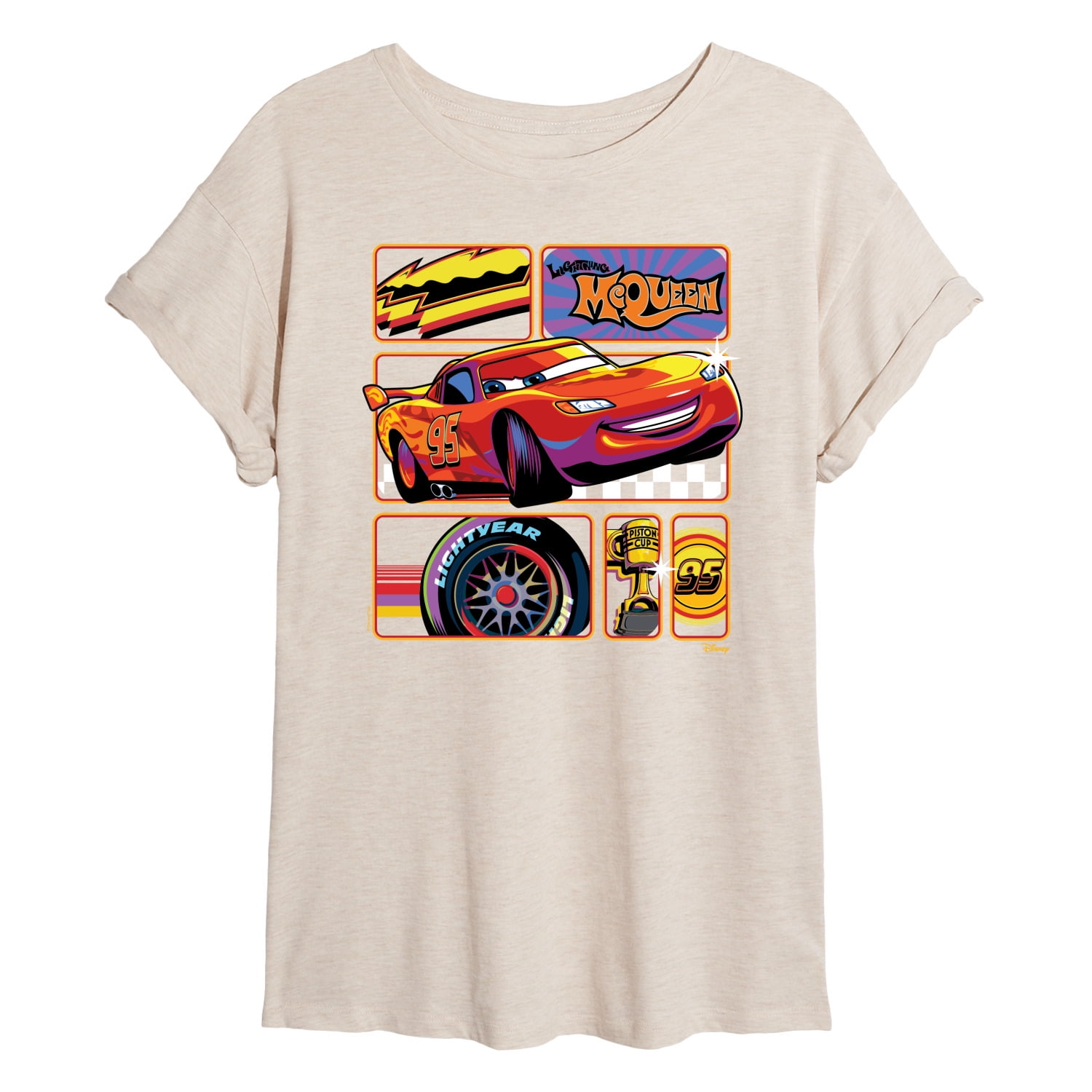 Disney Cars - Lightning McQueen Best Trophies - Women's Oversized T ...