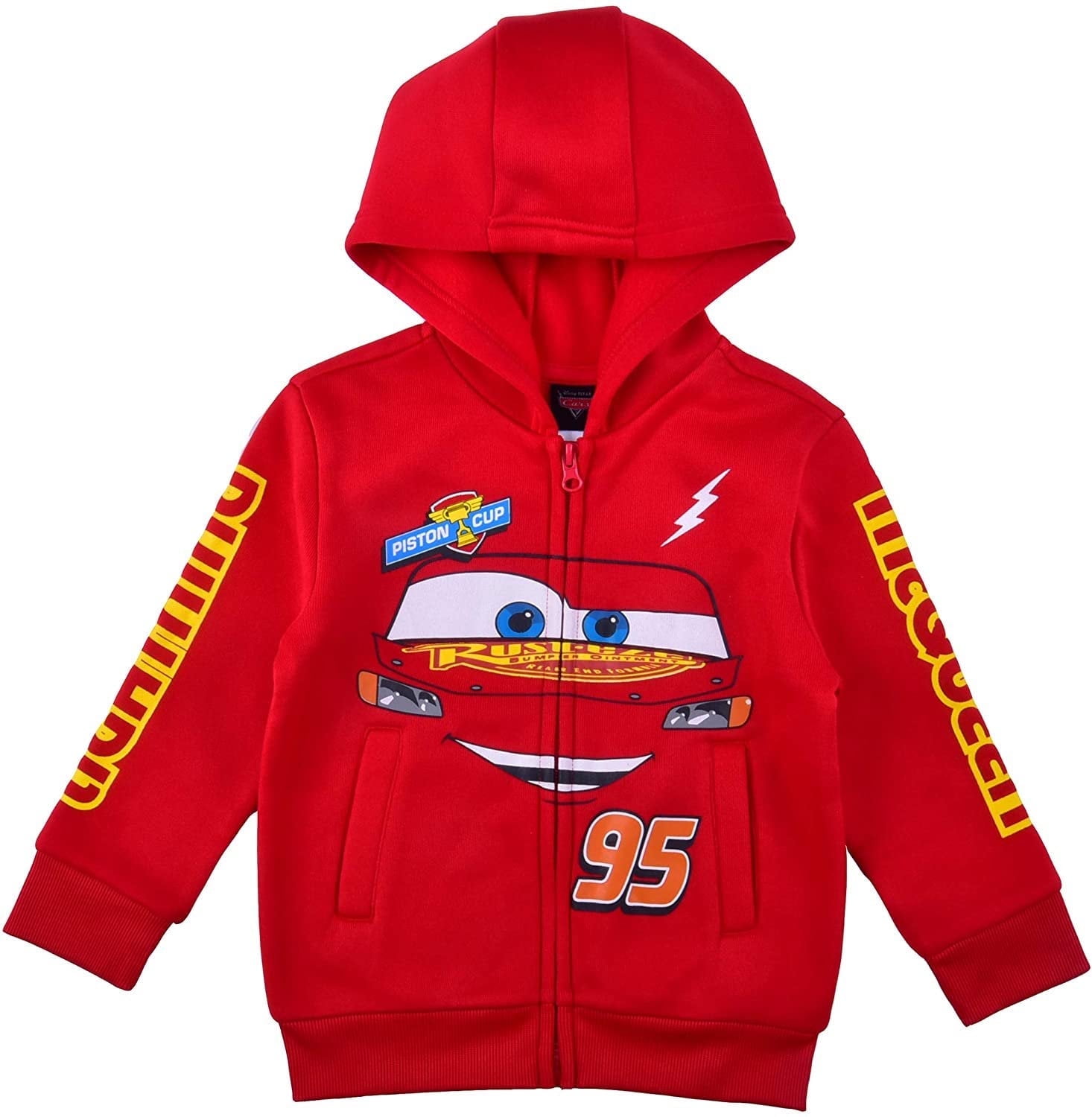 Disney Cars Lightning McQueen Long Sleeve Fleece Hoodie (Boys), Sizes ...
