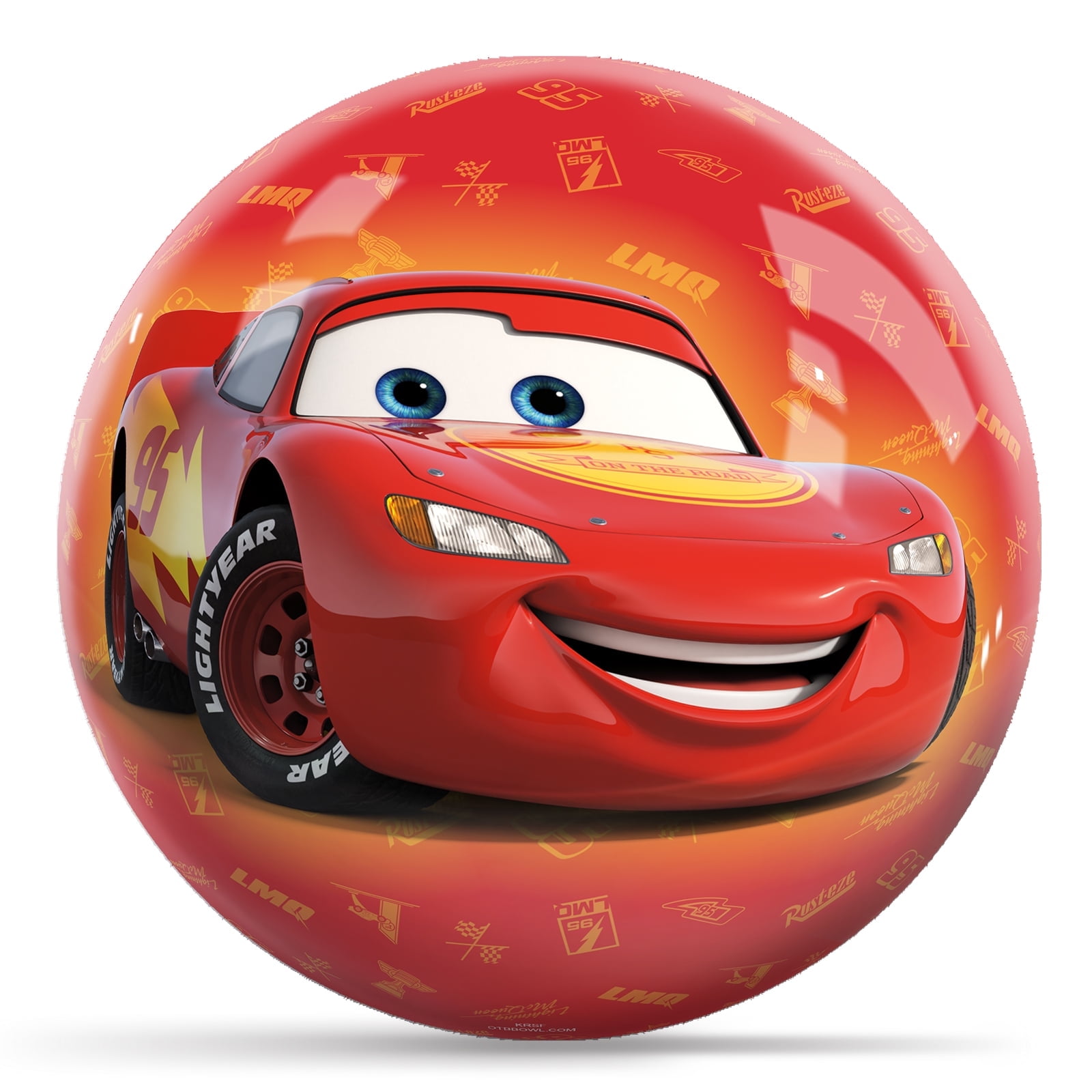 Disney Cars Lightning McQueen & Mater Undrilled Bowling Ball 12lb ...