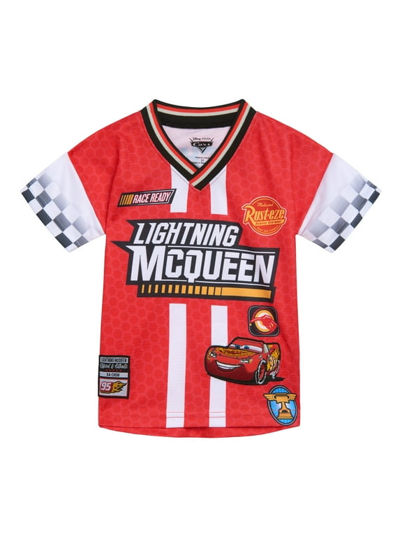 Disney Cars Lightning McQueen Mesh Athletic Jersey T-Shirt and ...
