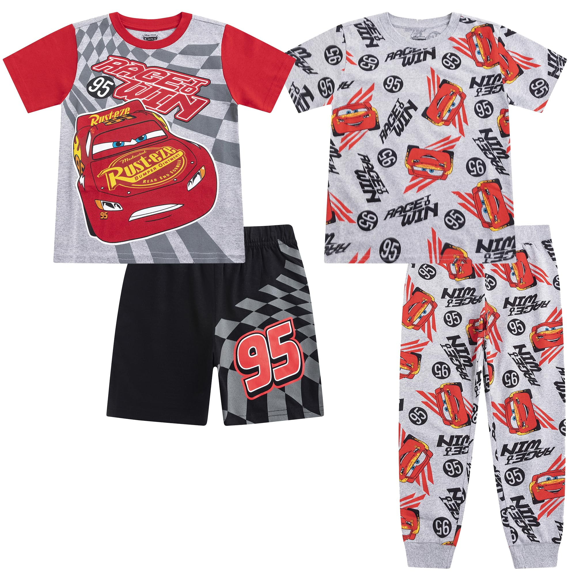 Disney Cars Lightning McQueen T-Shirts, Pants, and Shorts (Boys), 4 ...