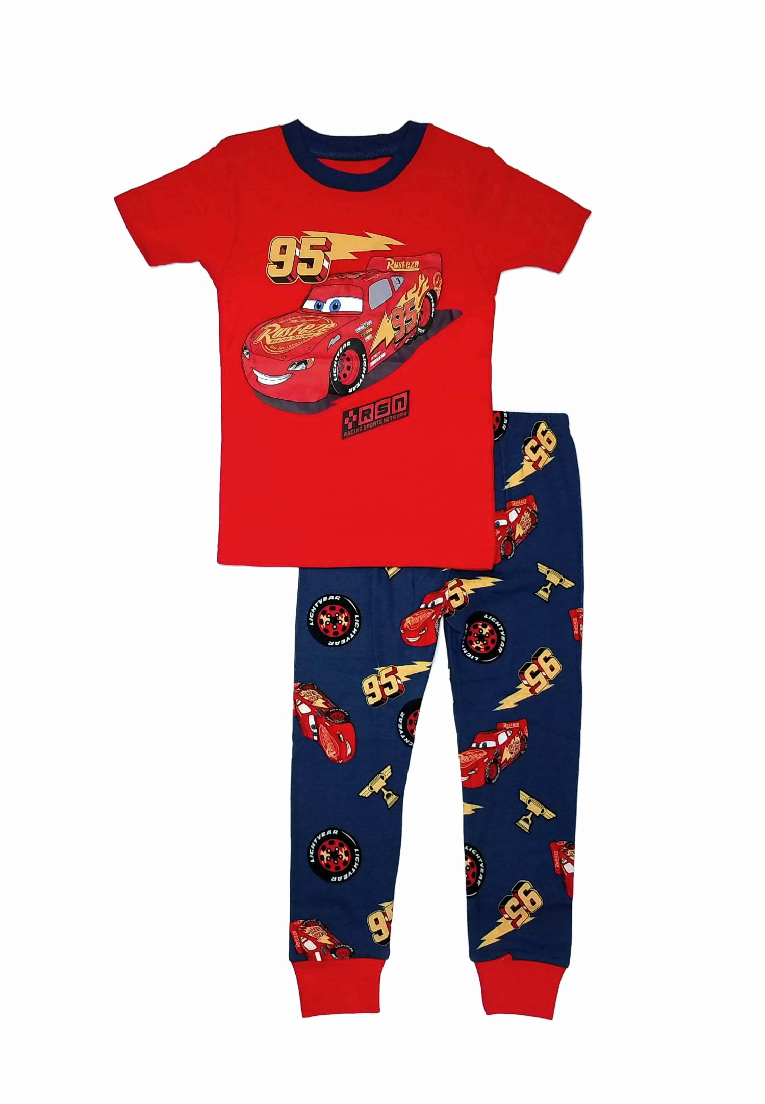 Disney Cars Lightning McQueen Toddler Boy's Short-Sleeved Character ...