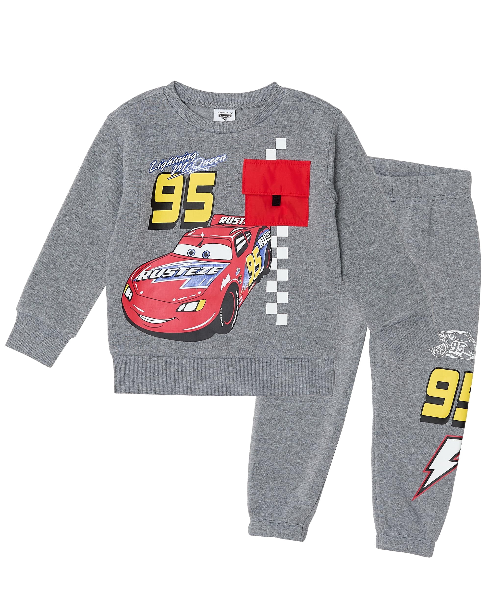 Disney Cars Lightning McQueen Toddler Boys’ Outfit Set - Two Piece ...