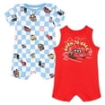 Disney Cars Lightning McQueen Tow Mater Guido Henley Romper and ...
