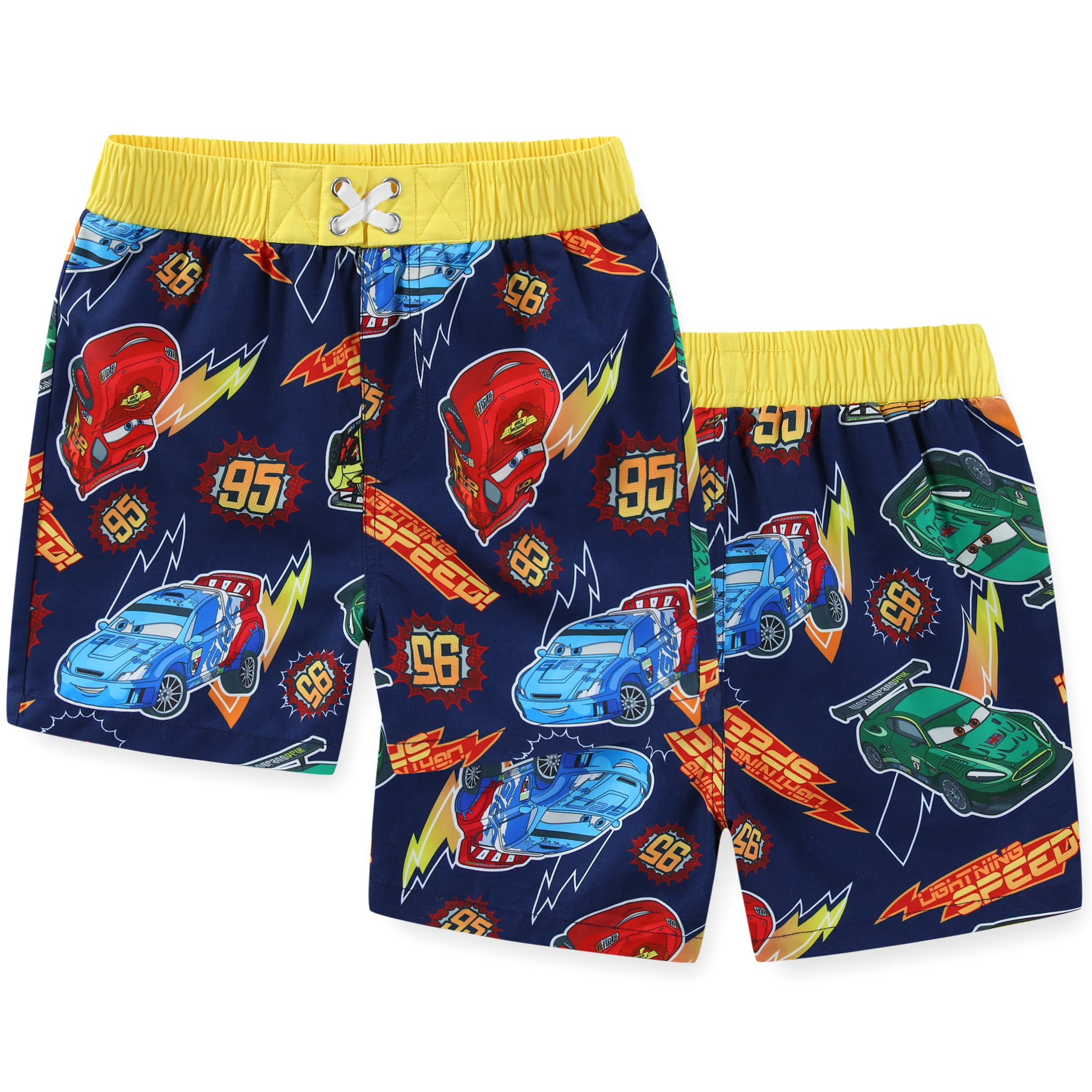 Disney Cars Lightning McQueen UPF 50+ Swim Trunks Shorts Bathing Suit ...