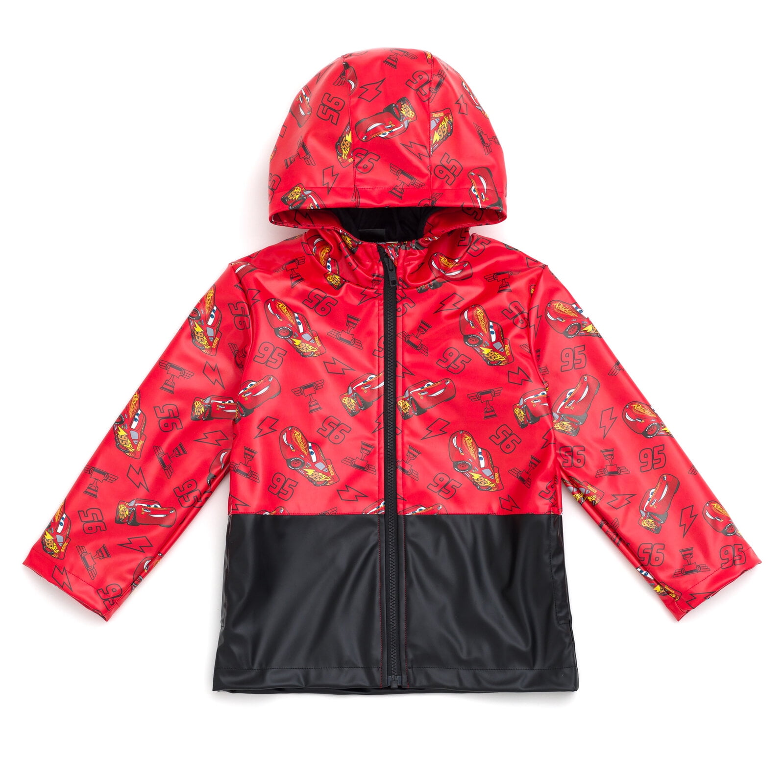 Disney Cars Lightning McQueen Zip Up Waterproof Rain Jacket Toddler to ...