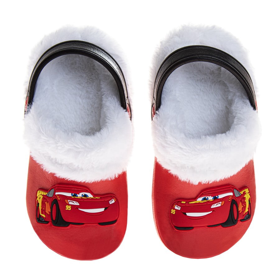 Disney Cars Lightning Mcqueen Fuzzy Fleece Lined Clogs for Boys Winter ...