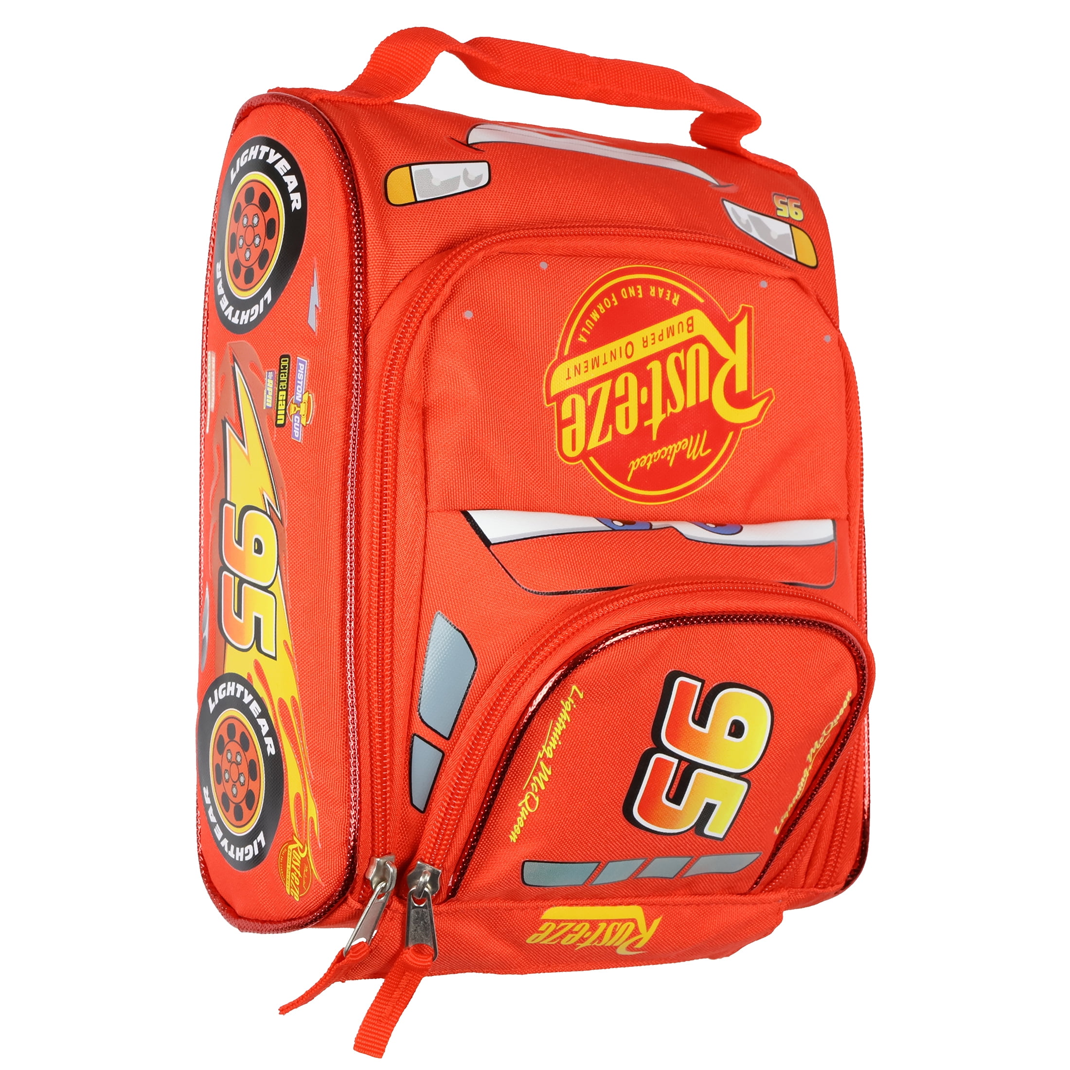 Disney Cars Lunch Box Lightning McQueen Built Up 3-D Race Car Lunch Bag ...