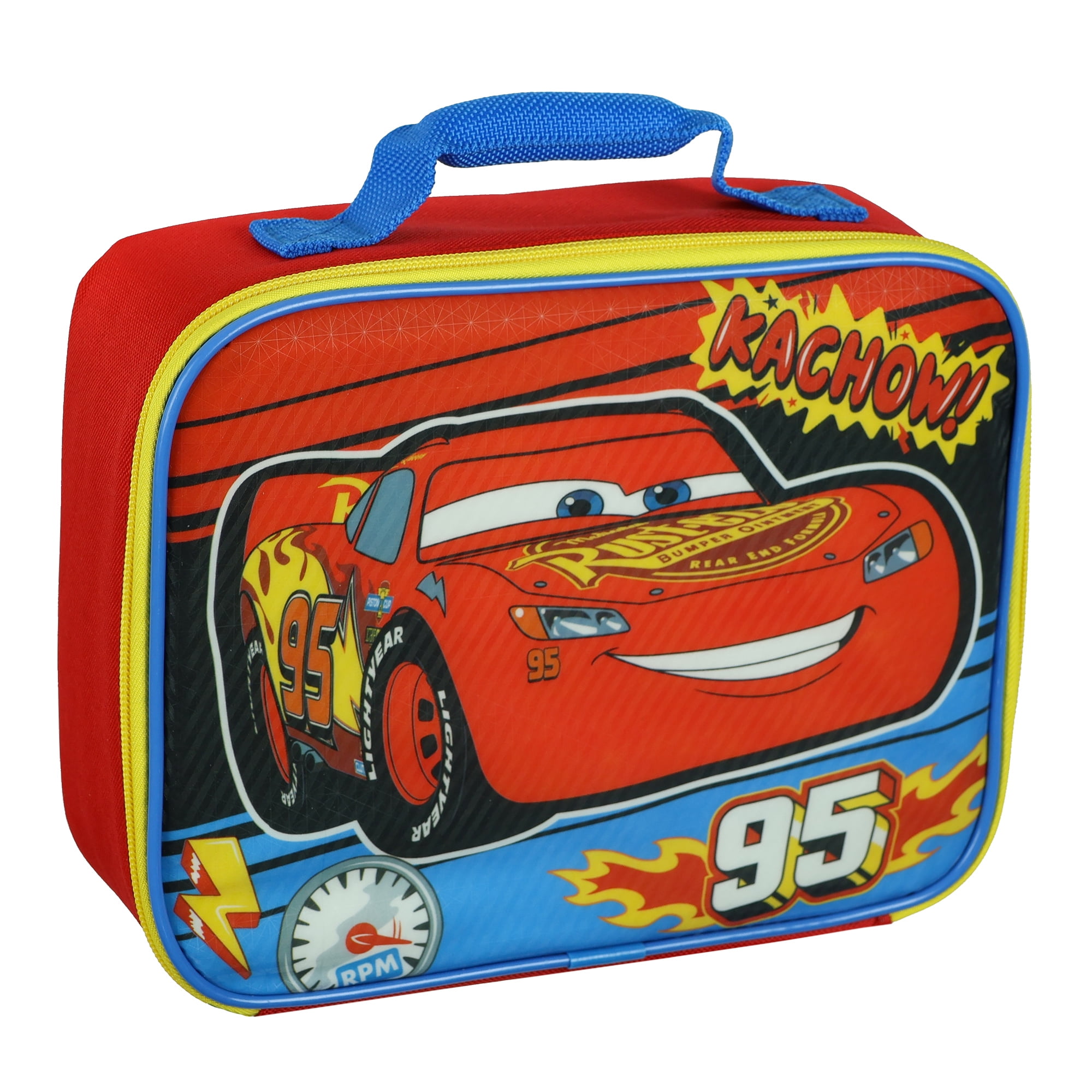 Disney Cars Lunch Box Lightning McQueen Kachow Insulated Tote Bag 10 ...