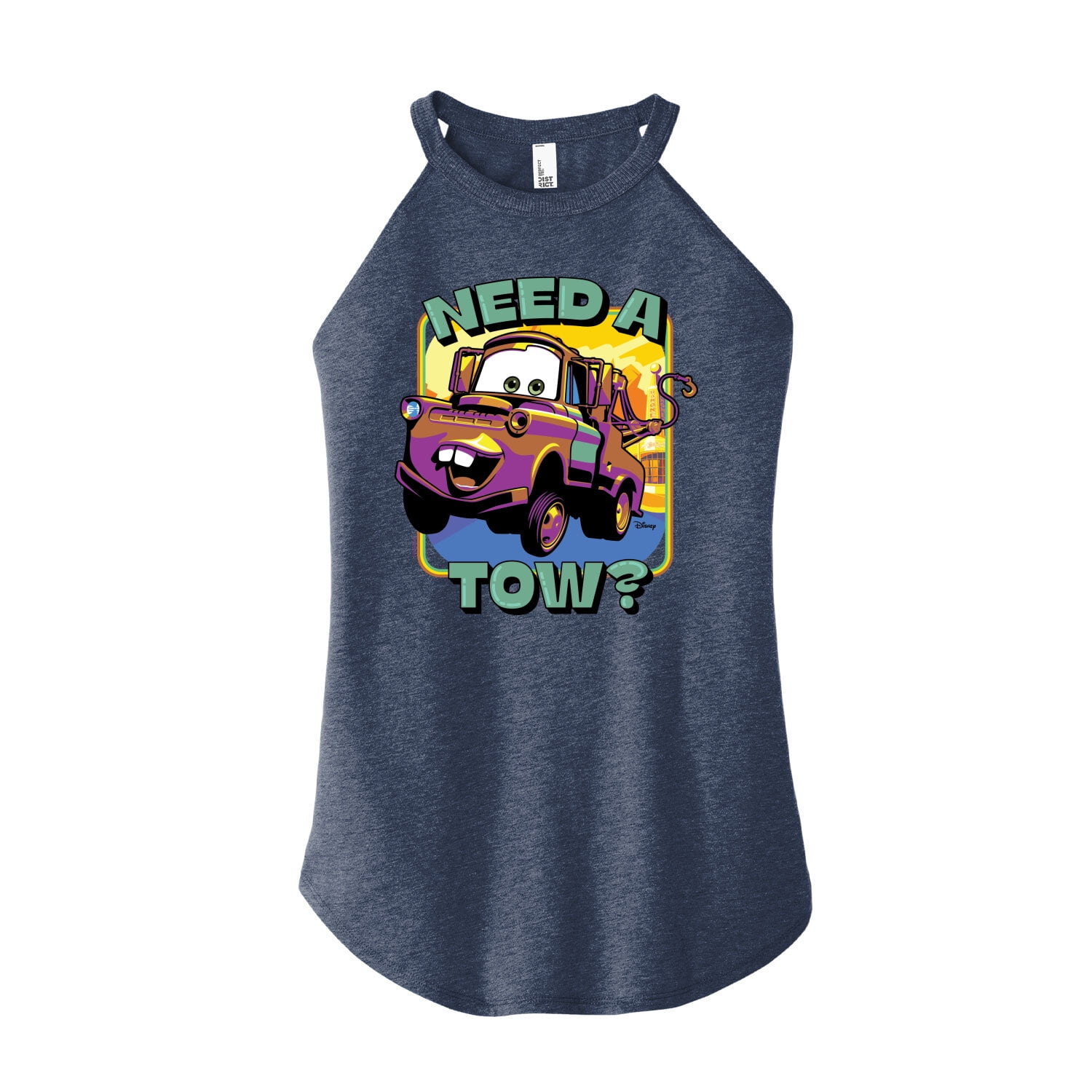 Disney Cars - Mater Need A Tow - Juniors High Neck Tank Top - Walmart.com