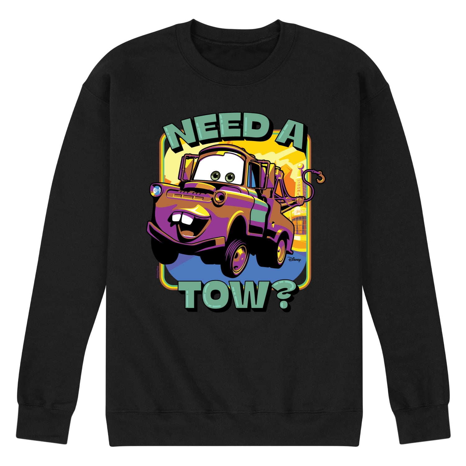 Disney Cars - Mater Need A Tow - Men's Crew Neck Fleece Pullover ...
