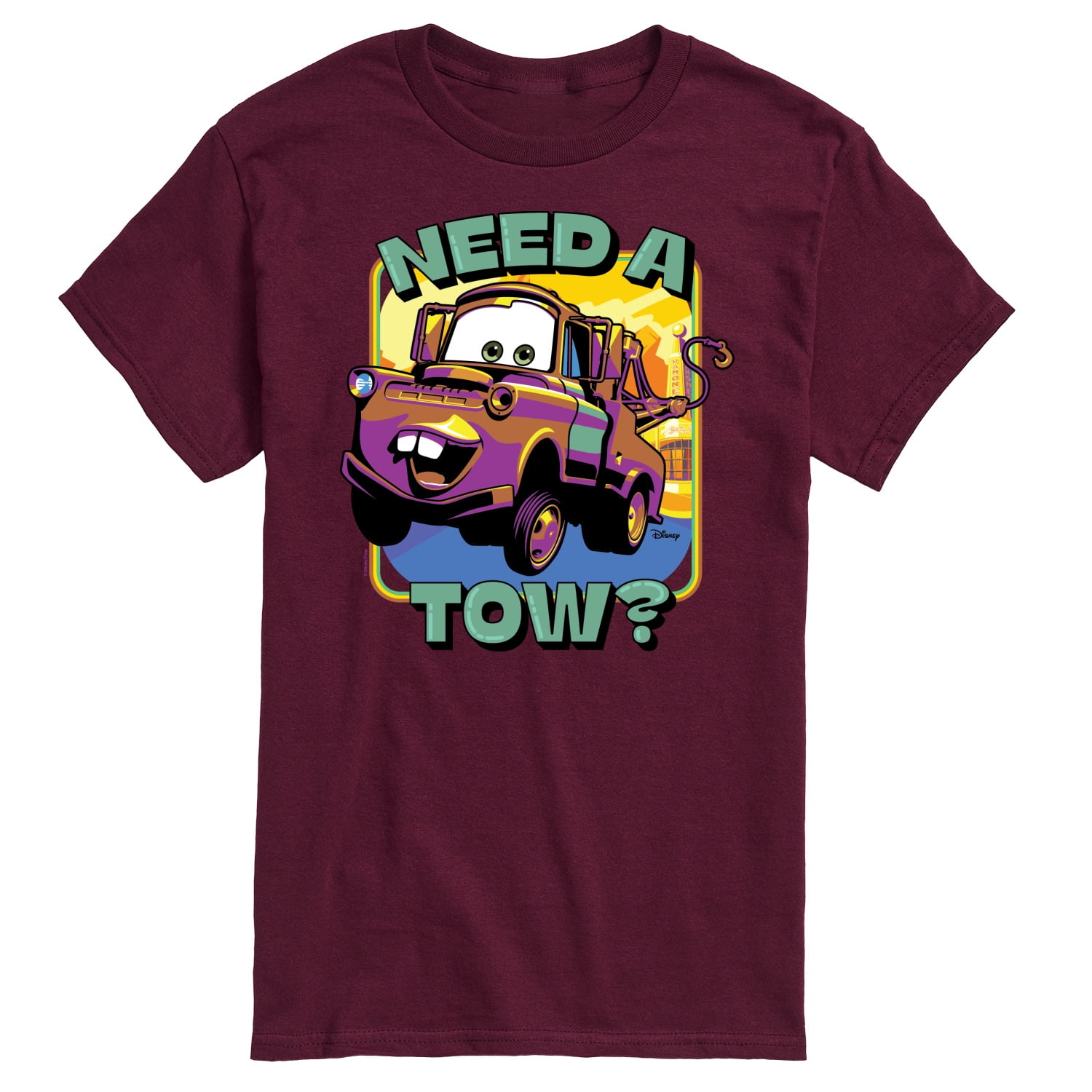 Disney Cars - Mater Need A Tow - Men's Short Sleeve Graphic T-Shirt ...