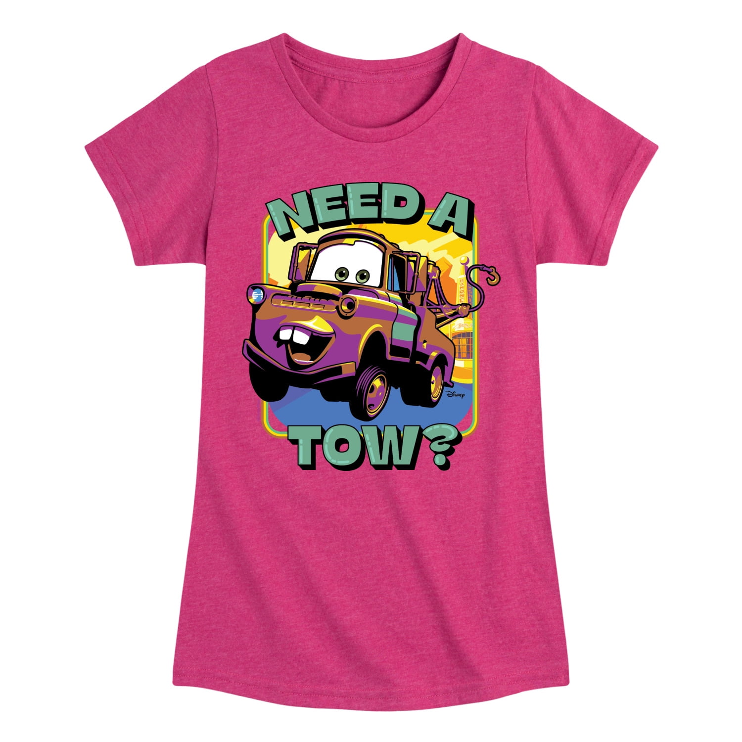 Disney Cars - Mater Need A Tow - Toddler & Youth Girls Short Sleeve ...